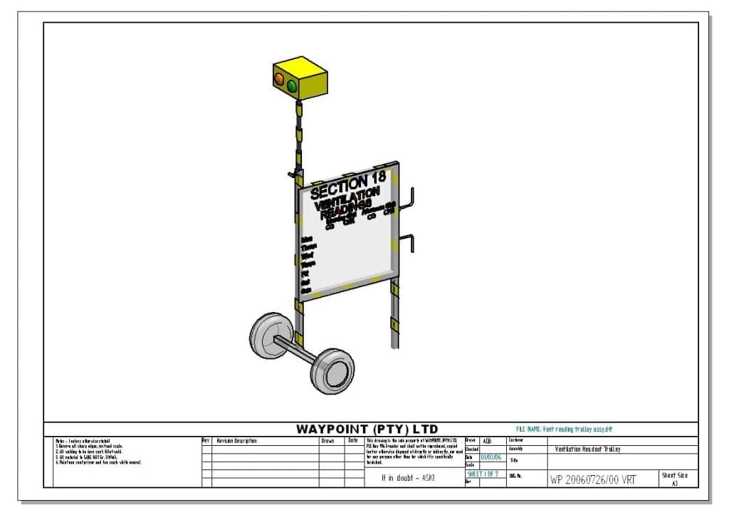 Ventilation Reading Trolley | Waypoint Engineering